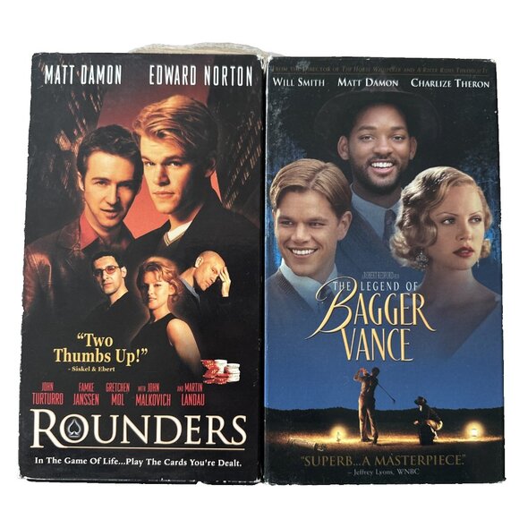 Media | Rounders Legend Of Bagger Vance Vhs Lot Edward Norton Matt ...